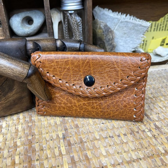 Vintage | Bags | Vintage 8s Brown Leather Key Wallet With Change Pocket ...